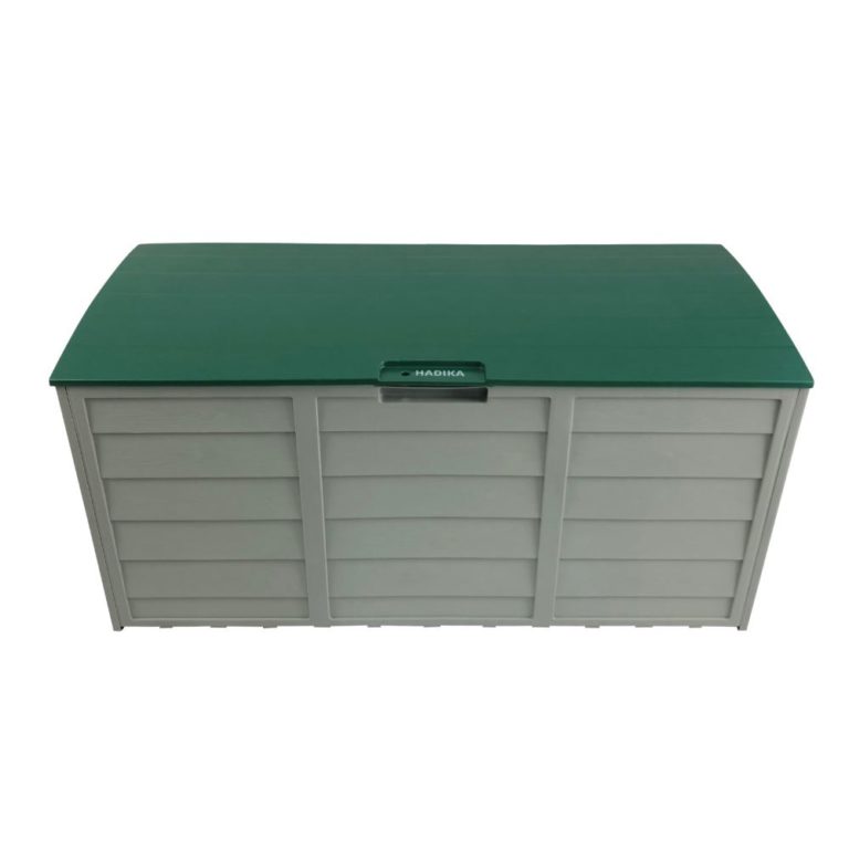 Green Outdoor Storage Box - 290L Large Capacity - Waterproof & Lockable ...