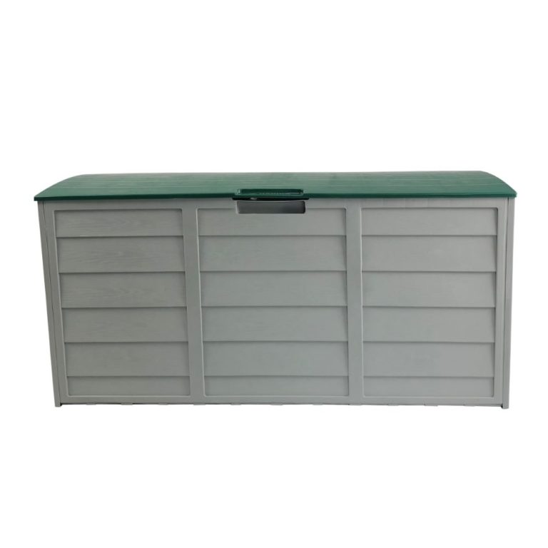 Green Outdoor Storage Box - 290L Large Capacity - Waterproof & Lockable ...