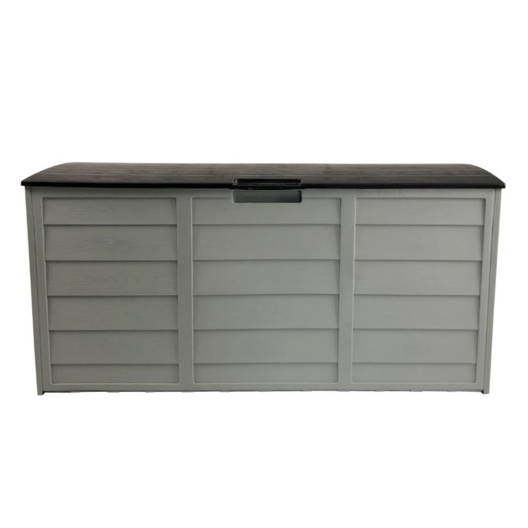 Black Outdoor Storage Box - 290L Large Capacity - Waterproof & Lockable ...