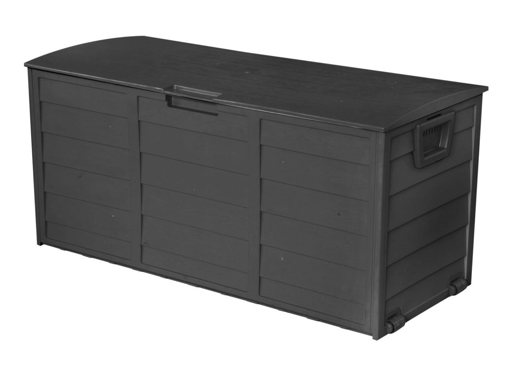 All Black Outdoor Storage Box - 290L Large Capacity - Waterproof ...