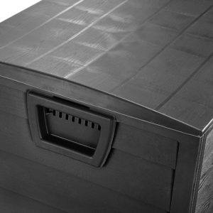 All Black Outdoor Storage Box - 290L Large Capacity - Waterproof ...