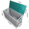 Green Outdoor Storage Box - 290L Large Capacity - Waterproof & Lockable ...