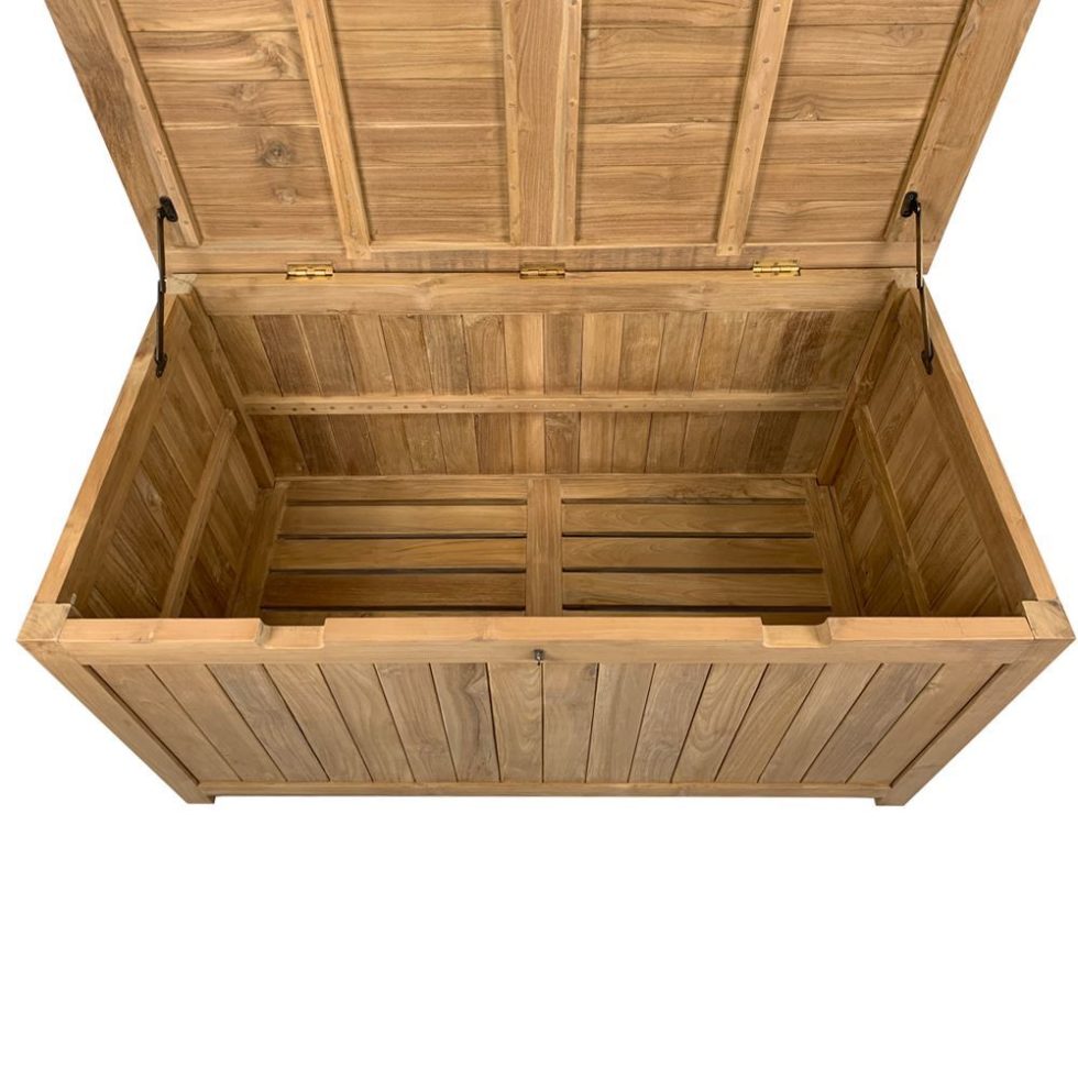 Solid Teak Outdoor Storage Box Premium Quality - 620 Litre - Outdoor ...