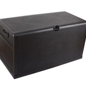 All Black Outdoor Storage Box - 290L Large Capacity - Waterproof ...